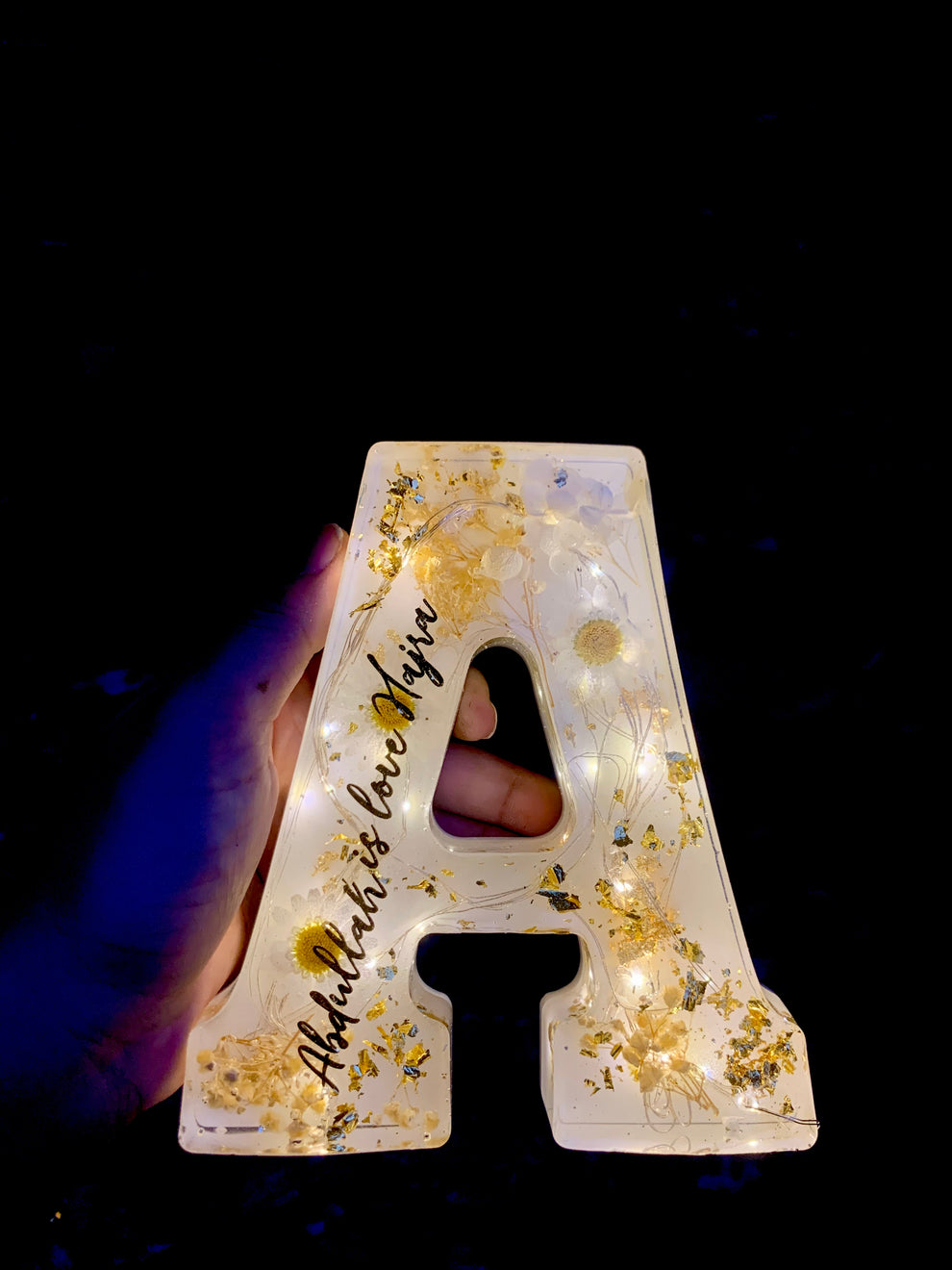 Resin Alphabet Lamp – Resin Art by Kainaat